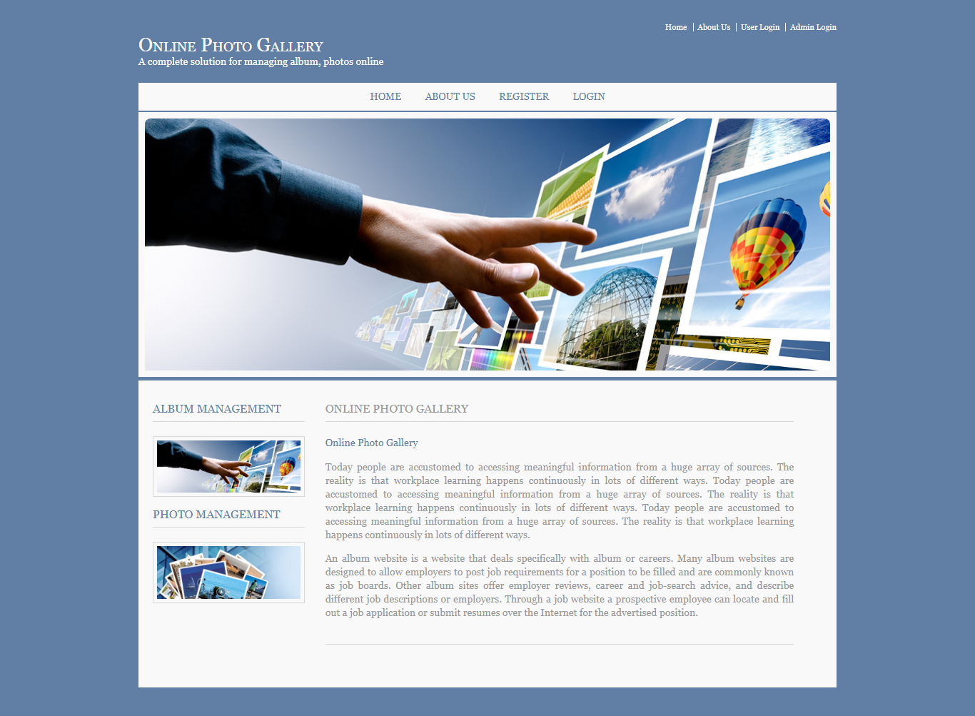 Free Asp Core C Mvc Mysql Projects Online Photo Gallery Source Code